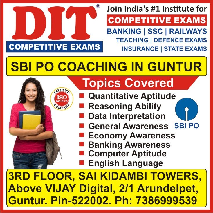 SBI PO Coaching in Guntur, Best SBI PO Training Institute Guntur